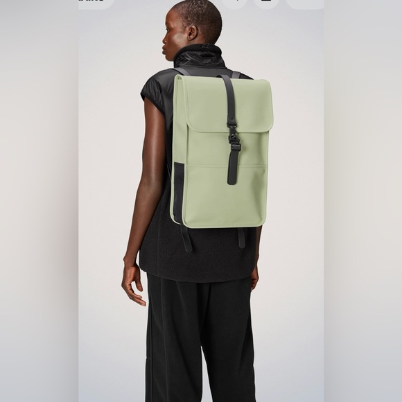 Rains | Bags | Rains Nwt Earth Light Green Mini Backpack With Signature ...